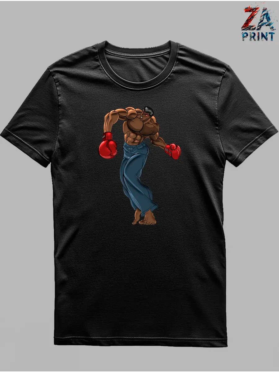 Футболка боец баки аниме качок gym