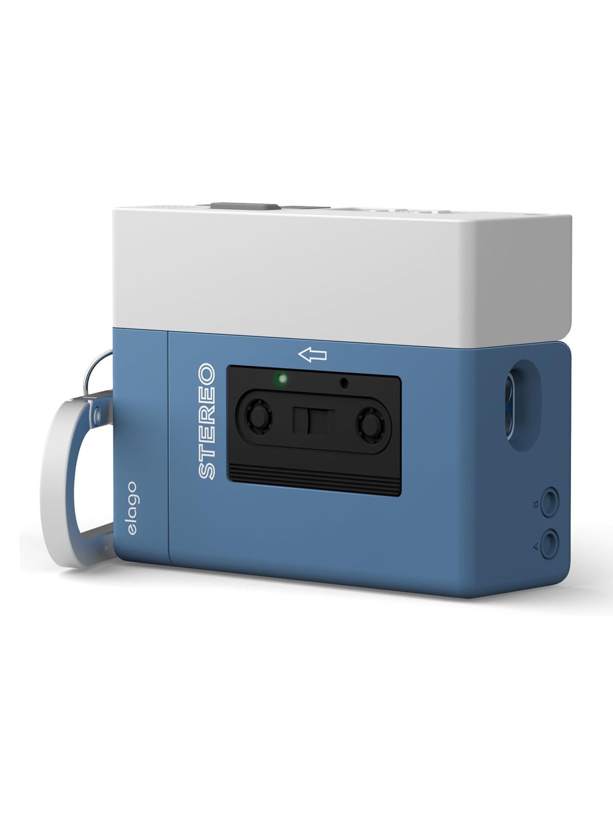 Elago чехол с карабином для AirPods Pro 3, Unique Cassette Player Hang case, Blue