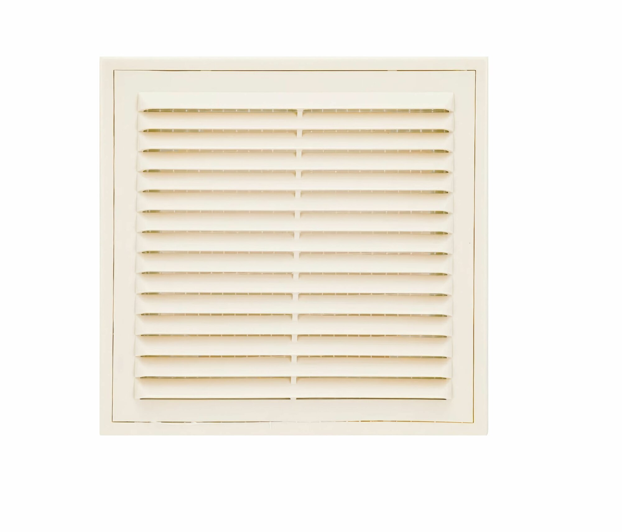 Решетка вентиляционная вытяжная 150х150 с сеткой, АВS-пластик, разъемная, слоновая кость