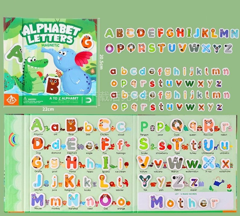 Магнитные детские развивающие научно-технические игрушки，26 английских букв