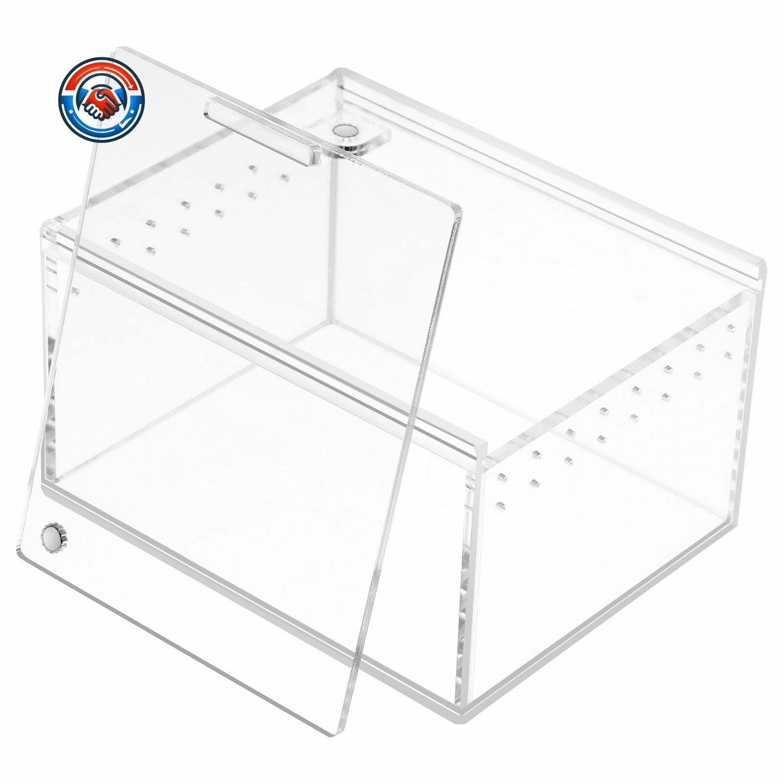 Прозрачный акриловый террариум для мелких рептилий и насекомых, удобный уход и полный обзор, подходит для пауков, скорпионов, лягушек и мини-ящериц