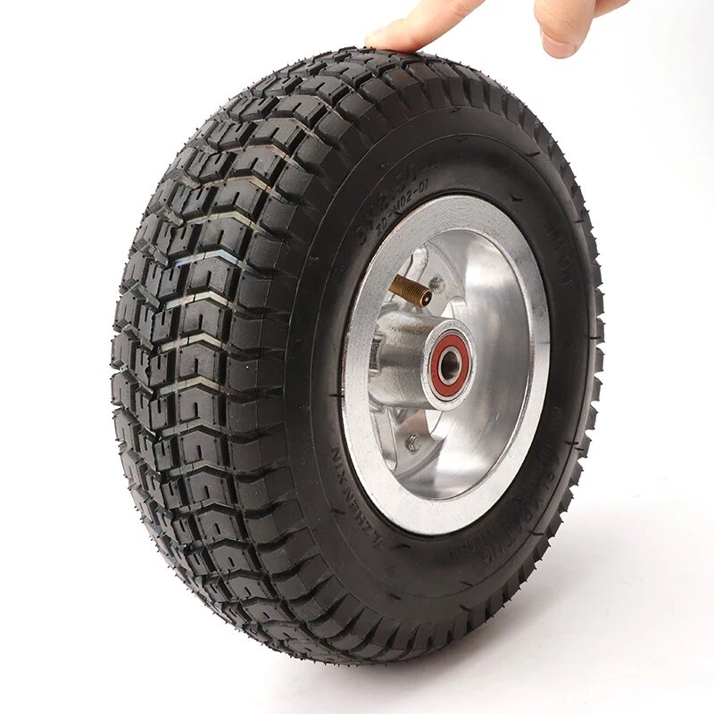 Аксессуары для мотоциклов 9x3, 50-4 пневматическая шина с Ступицей Колеса для электрического трехколесного велосипеда, шина для электрического скутера для пожилых людей, шина 9 дюймов, Черный
