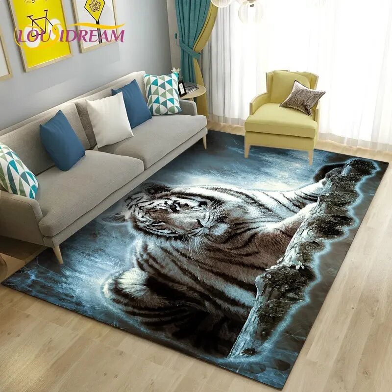 LOUSIDREAM 3D ковёр тигр леопард волк, 2, 100x120cm