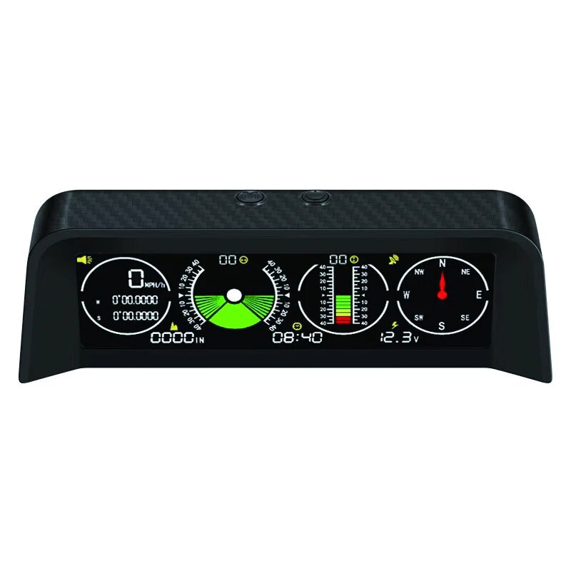 X90 GPS Спидометр верхний вверх PMH HUD измеритель наклона Инклинометр бортовой компьютер автомобиль с автомобильным компасом часы Широта Долгота, 4in 1
