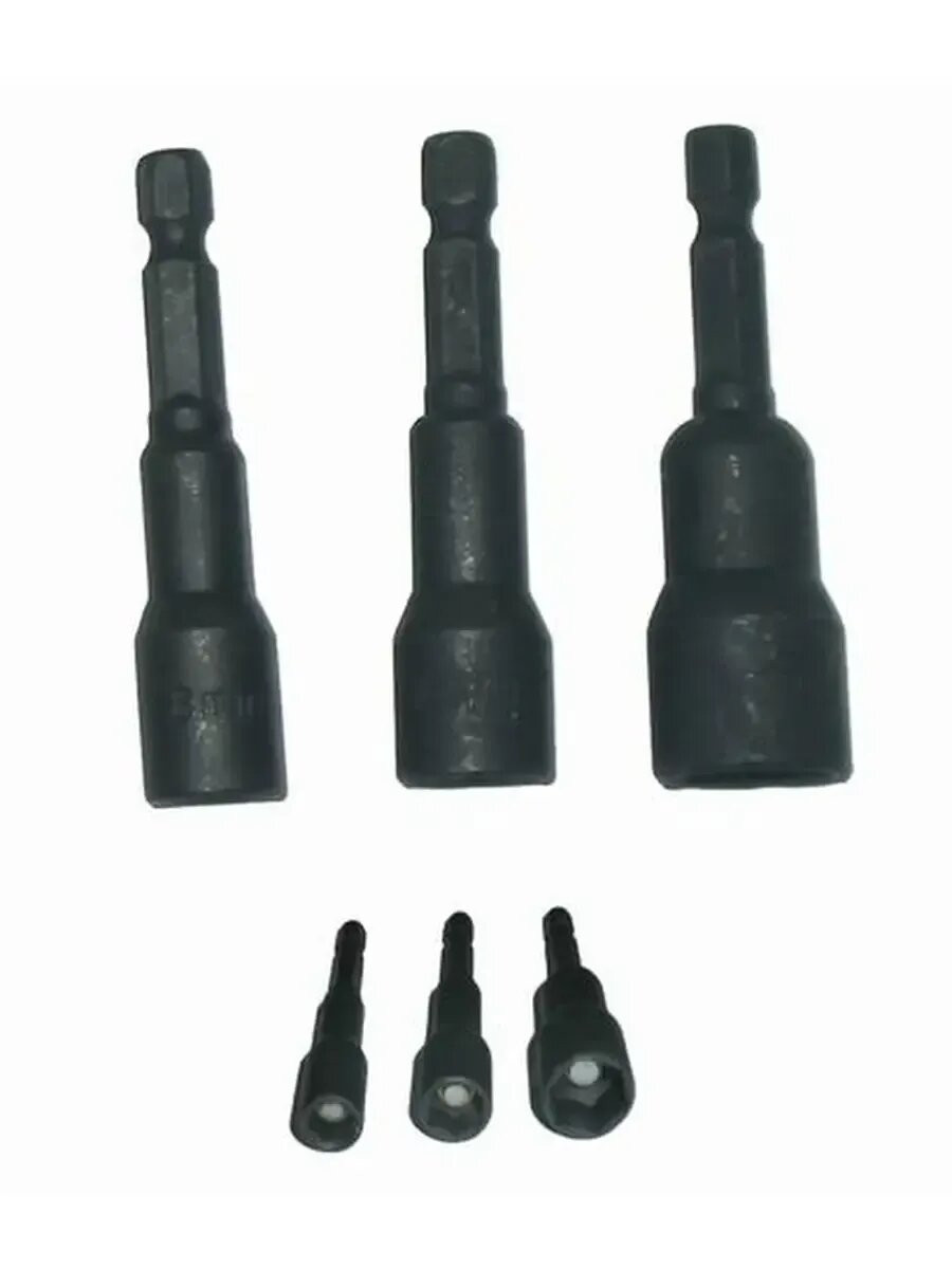 Головка 3 штуки для самореза 13х65мм SKRAB черная 33434