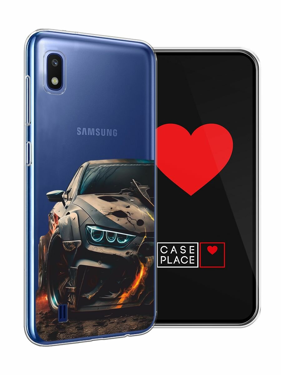 Чехол на Samsung Galaxy A10 / Самсунг Галакси А10 с принтом "На износ", прозрачный — фото 1