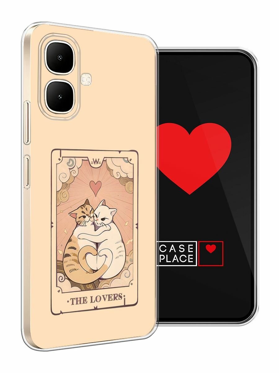 Чехол на Infinix Smart 10 / Инфиникс Смарт 10 с принтом "The lovers cats 1 - 14 февраля" — фото 1