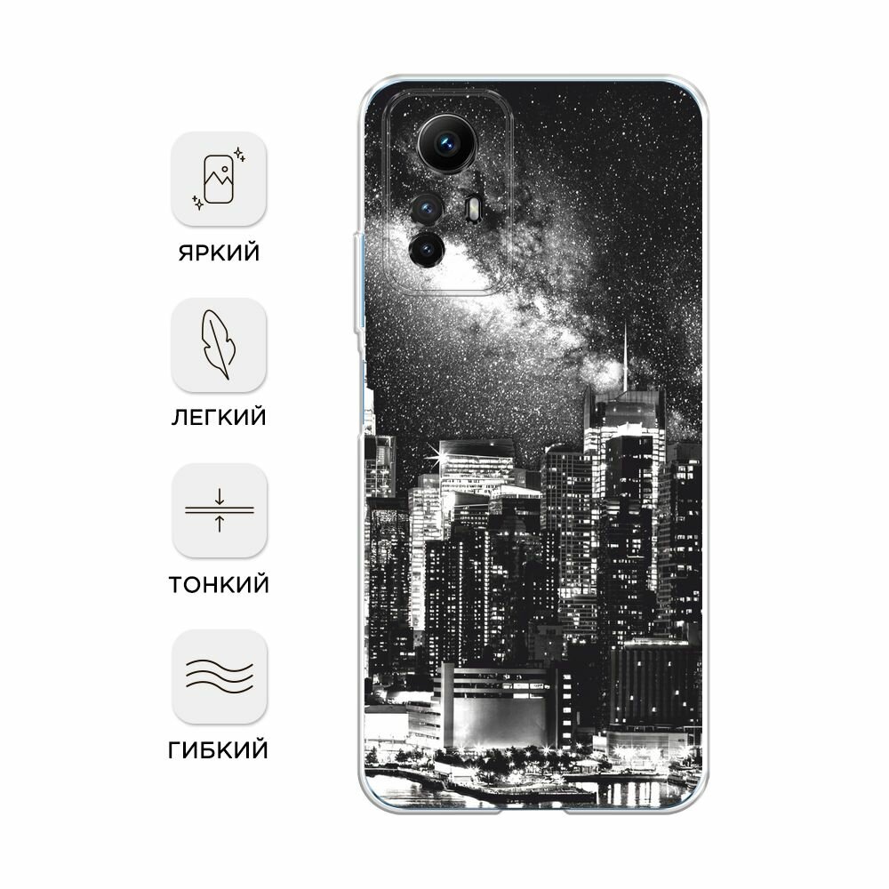 Чехол на Xiaomi Redmi Note 12S / Сяоми Редми Ноут 12S с принтом "Ночной Нью-Йорк" — фото 1