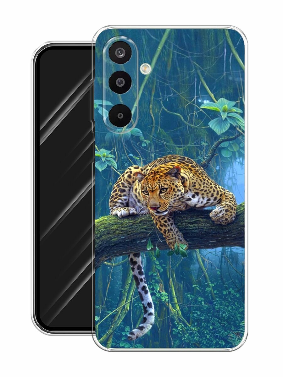 Чехол на Samsung Galaxy M16 / Самсунг Галакси М16 с принтом "Леопард охотник" — фото 1