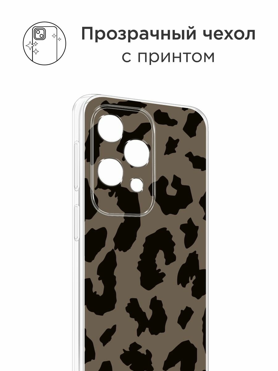 Чехол на Honor X6c / Хонор X6c с принтом "Леопардовые пятна паттерн 1" — фото 1