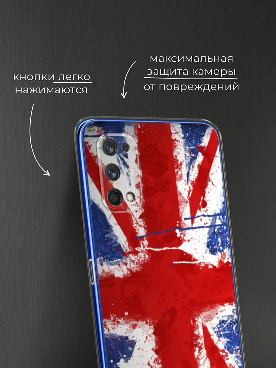 Чехол на Realme 7 Pro / Реалми 7 Про с принтом "Флаг Великобритании 2" — фото 1