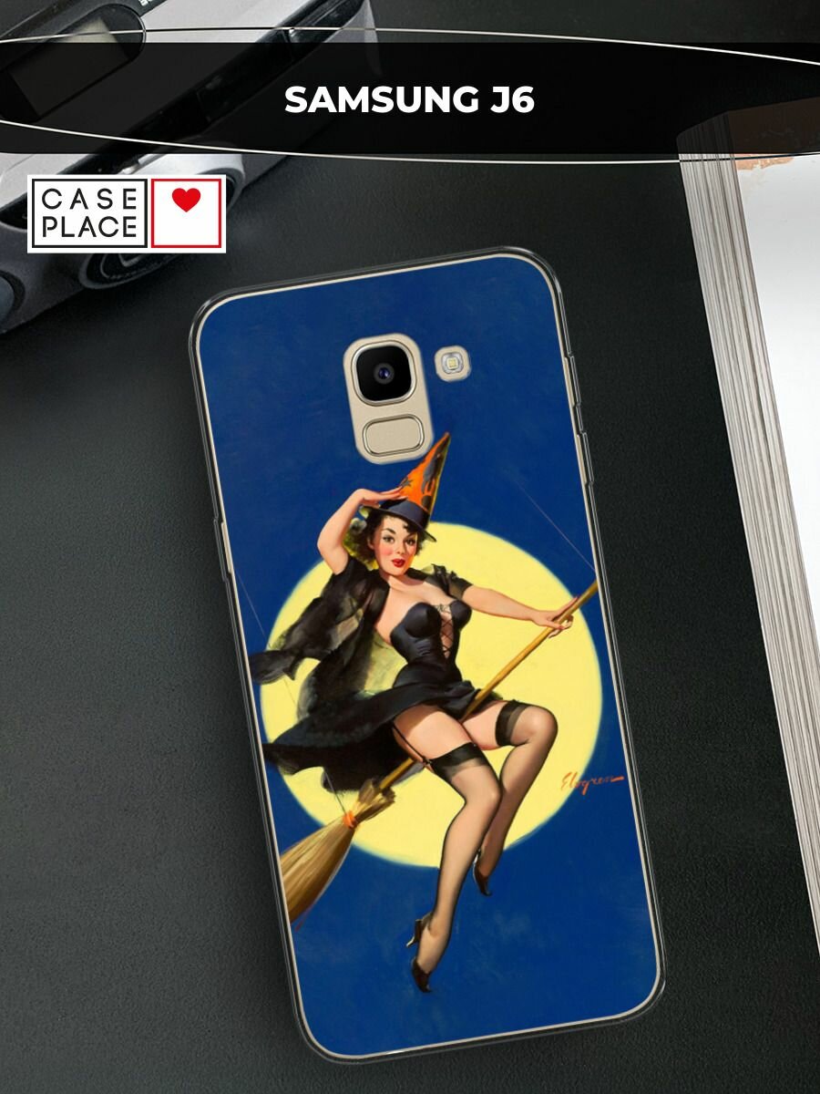 Чехол на Samsung Galaxy J6 2018 / Самсунг Галакси Джей 6 2018 с принтом "Pin-Up Witch"