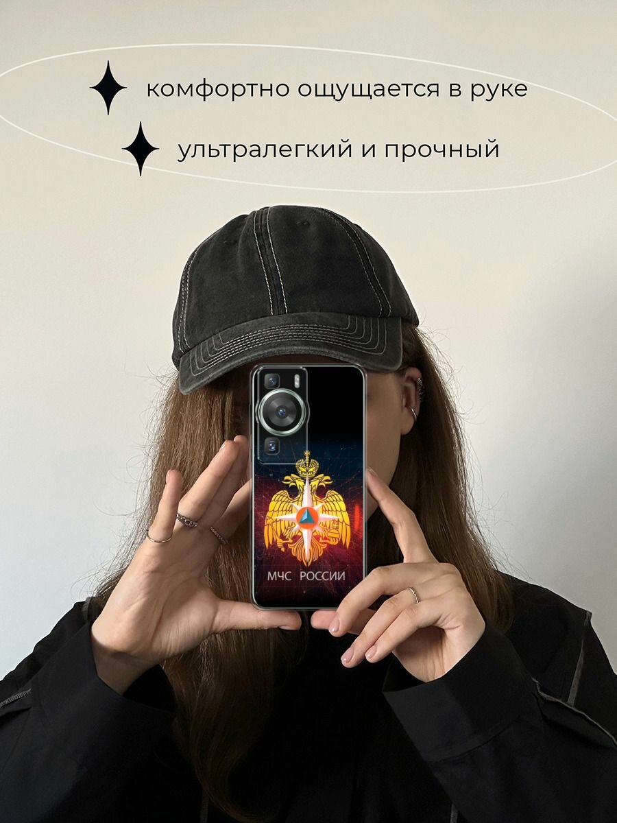 Чехол на Huawei P60/P60 Pro / Хуавей P60/P60 Про с принтом "МЧС России" — фото 1