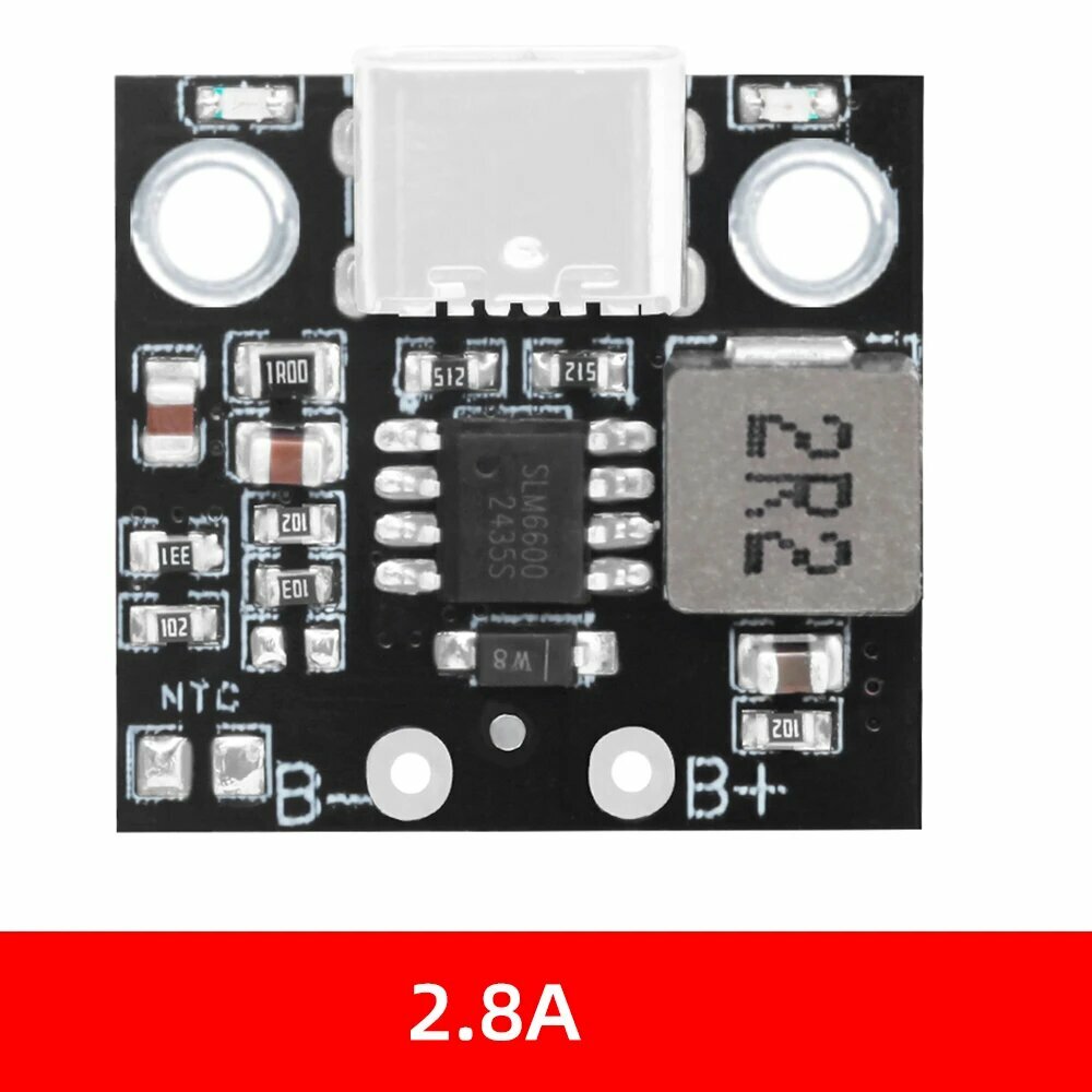 EGBO Модуль зарядки литиевой батареи Boost Power Board Type-C 2.8a