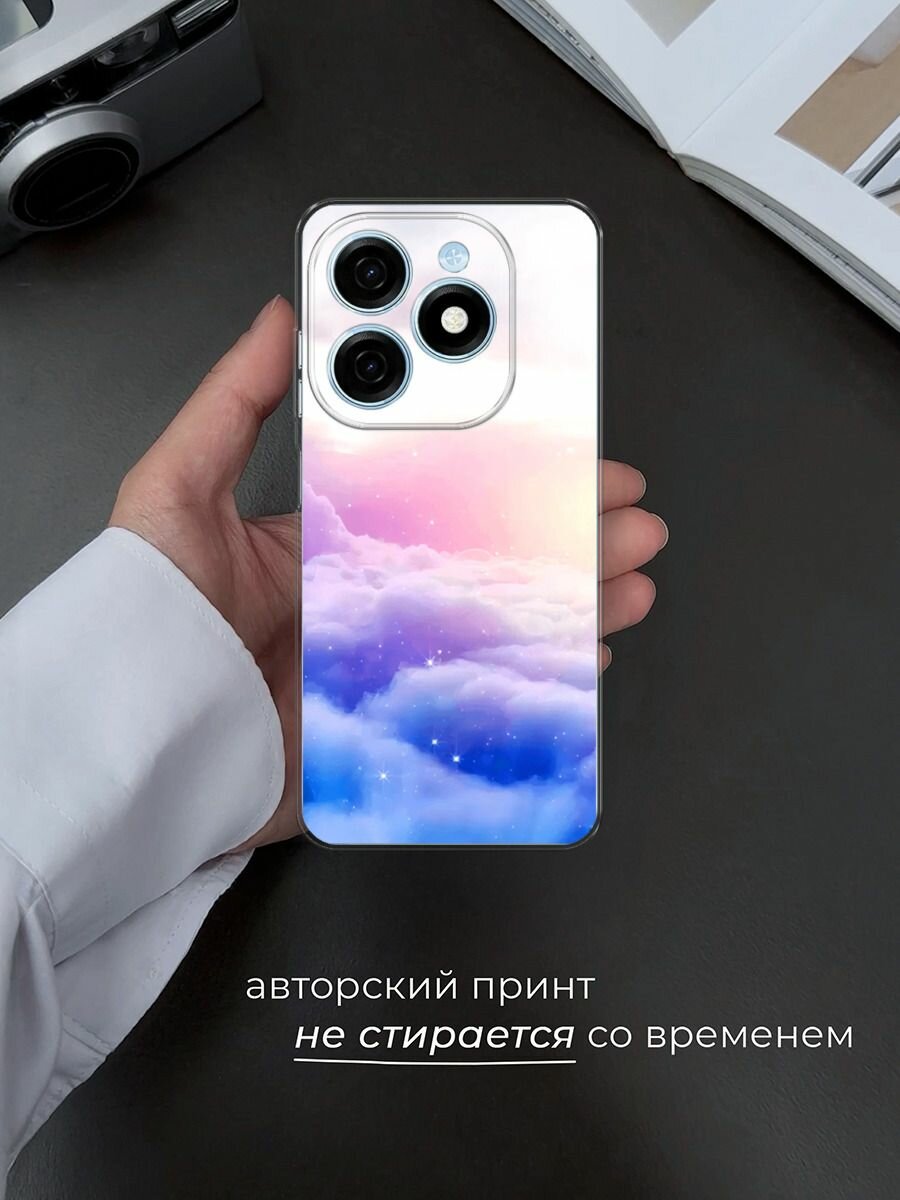 Силиконовый чехол на Tecno Spark 20 / Текно Спарк 20 с принтом "Небеса" — фото 1