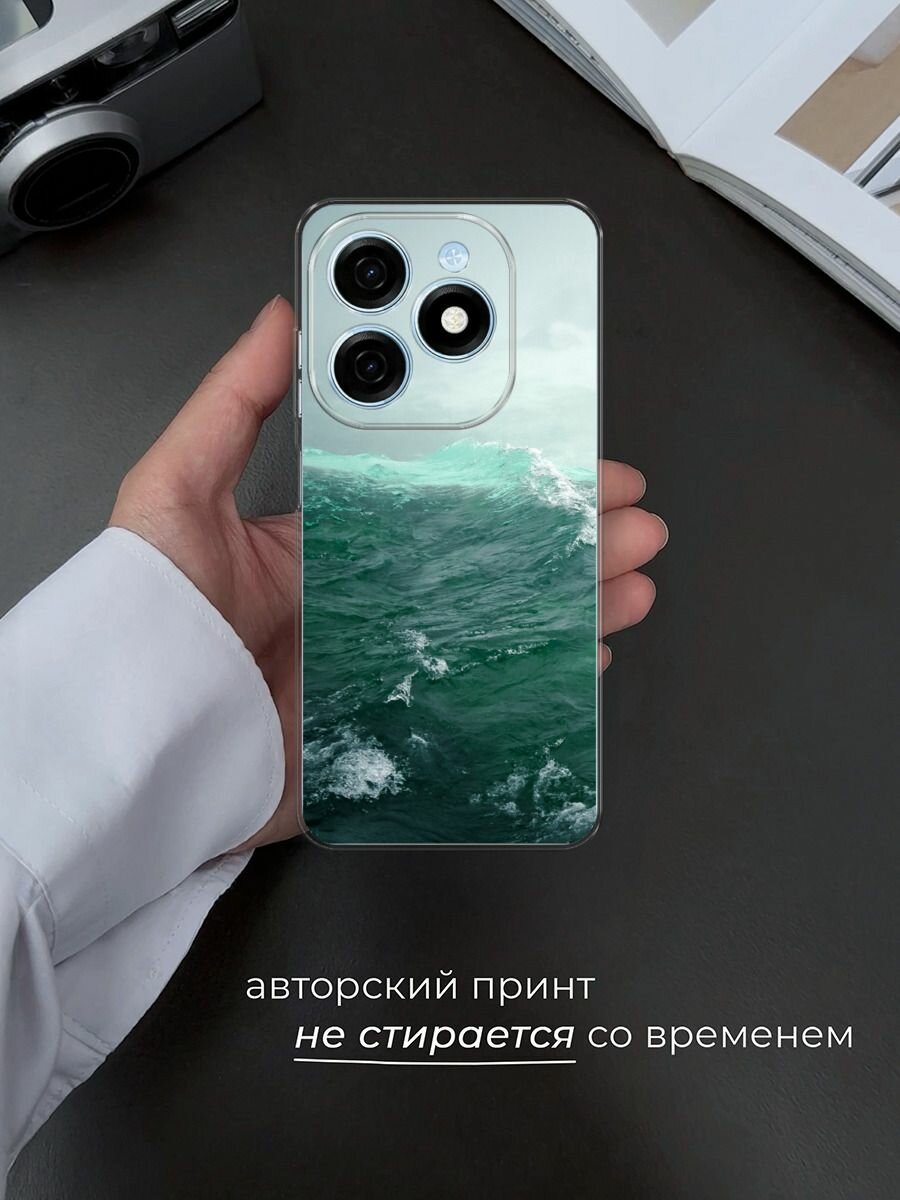 Чехол на Tecno Spark 20 / Текно Спарк 20 с принтом "Волны 12" — фото 1