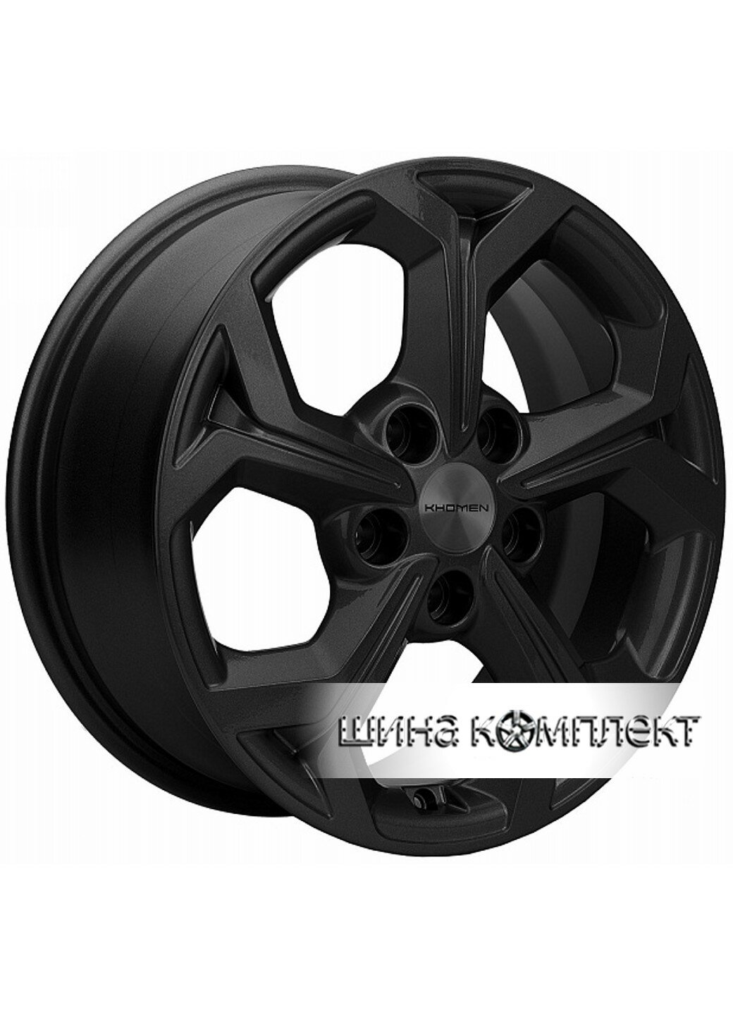 Колесный диск Khomen Wheels KHW1606 6,5x16 5x114,3 ET46 67,1 Black литой для автомобиля