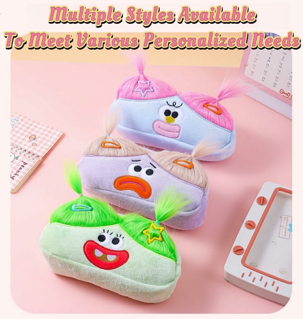 Креативный пенал с куклой, мультяшный принт, большой органайзер на молнии, подарочная коробка