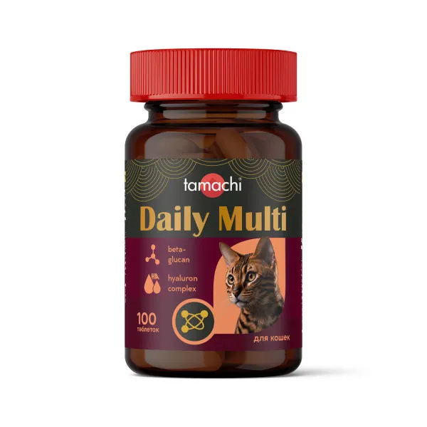Тамачи "Дейли Мульти" витамины для кошек, 100 таб
