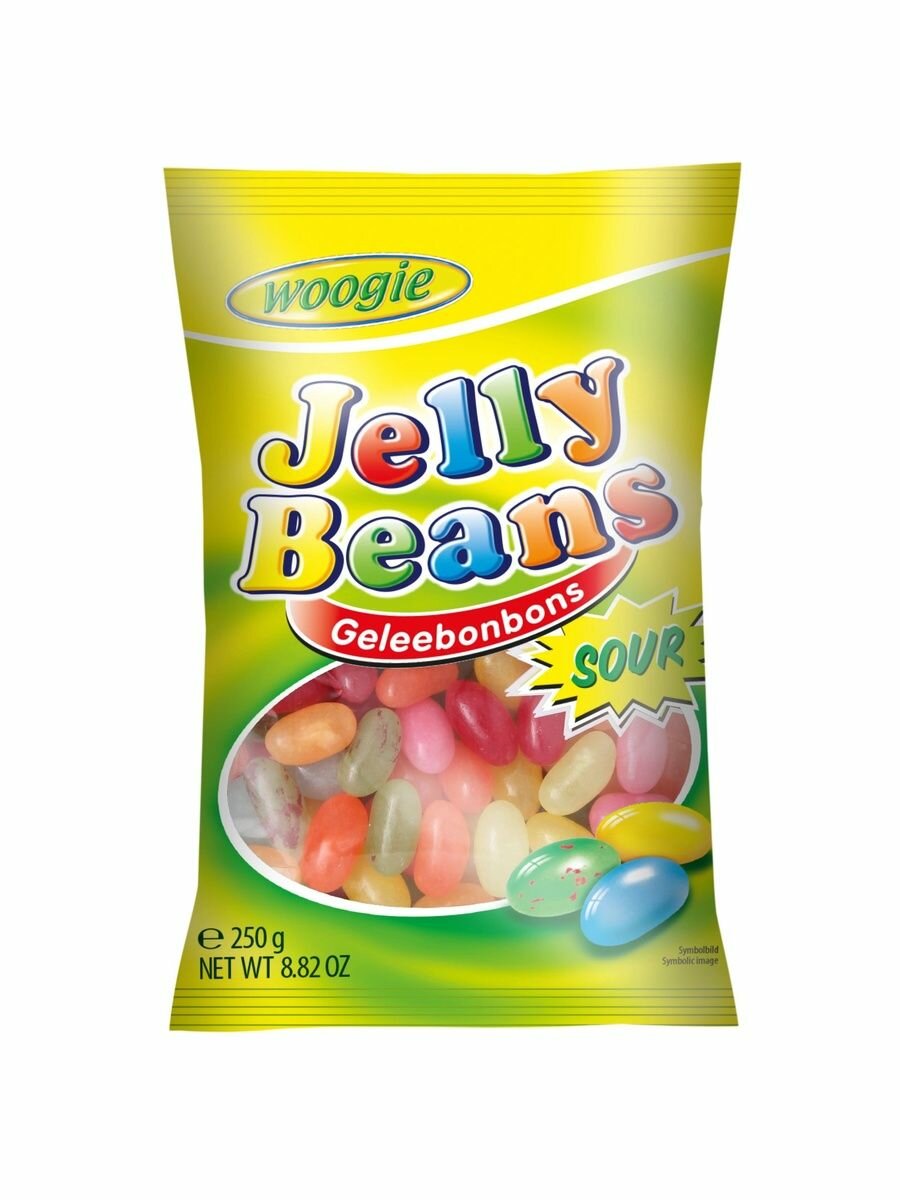 Желейное драже кислые WOOGIE JELLY BEANS 250гр. фруктовые (Австрия)