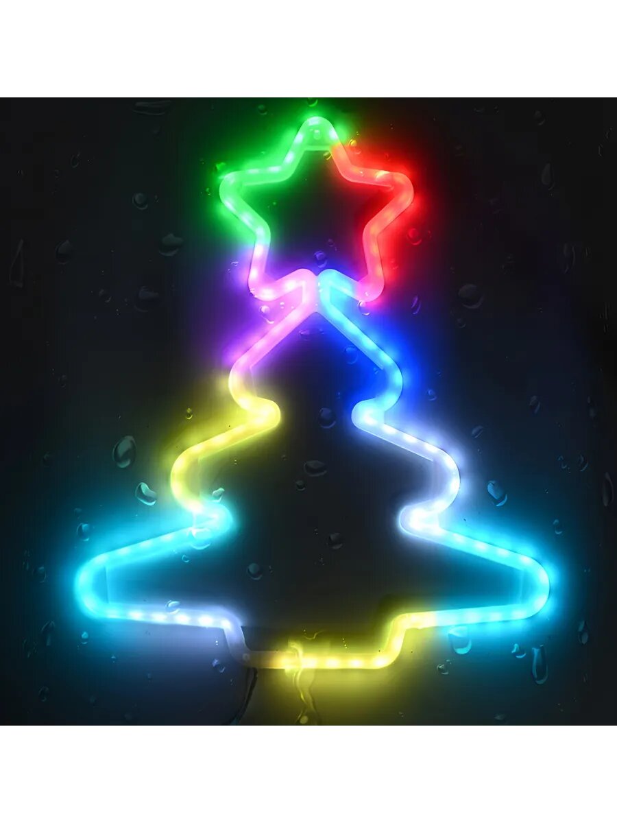 Светильник "Ёлка", RGB, с эффектом бегущей строки, энергосберегающий, 96 светодиодов
