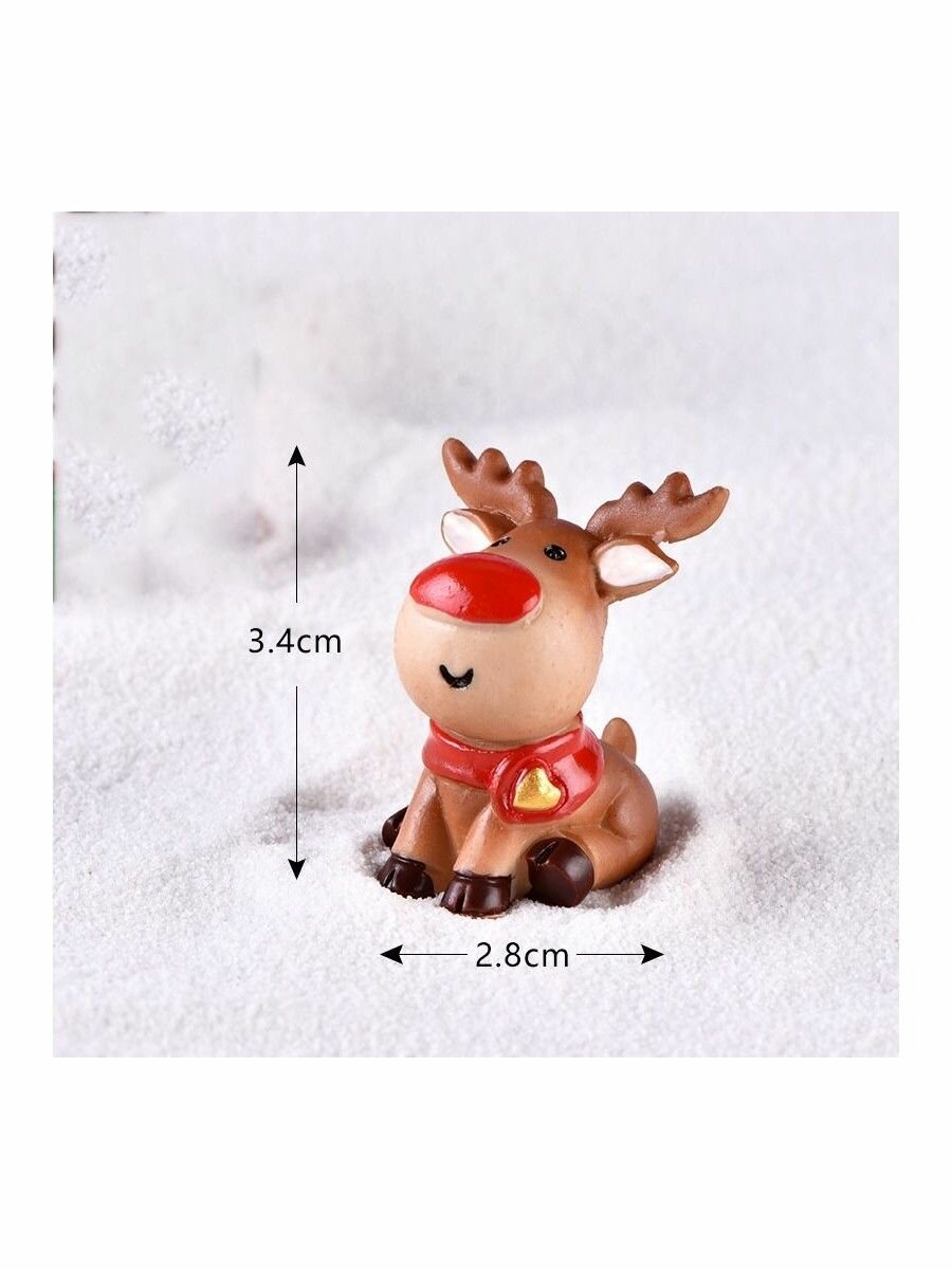 Элегантные мини-фигурки Санта-Клауса и снеговика для новогоднего декора, комплект с оленем