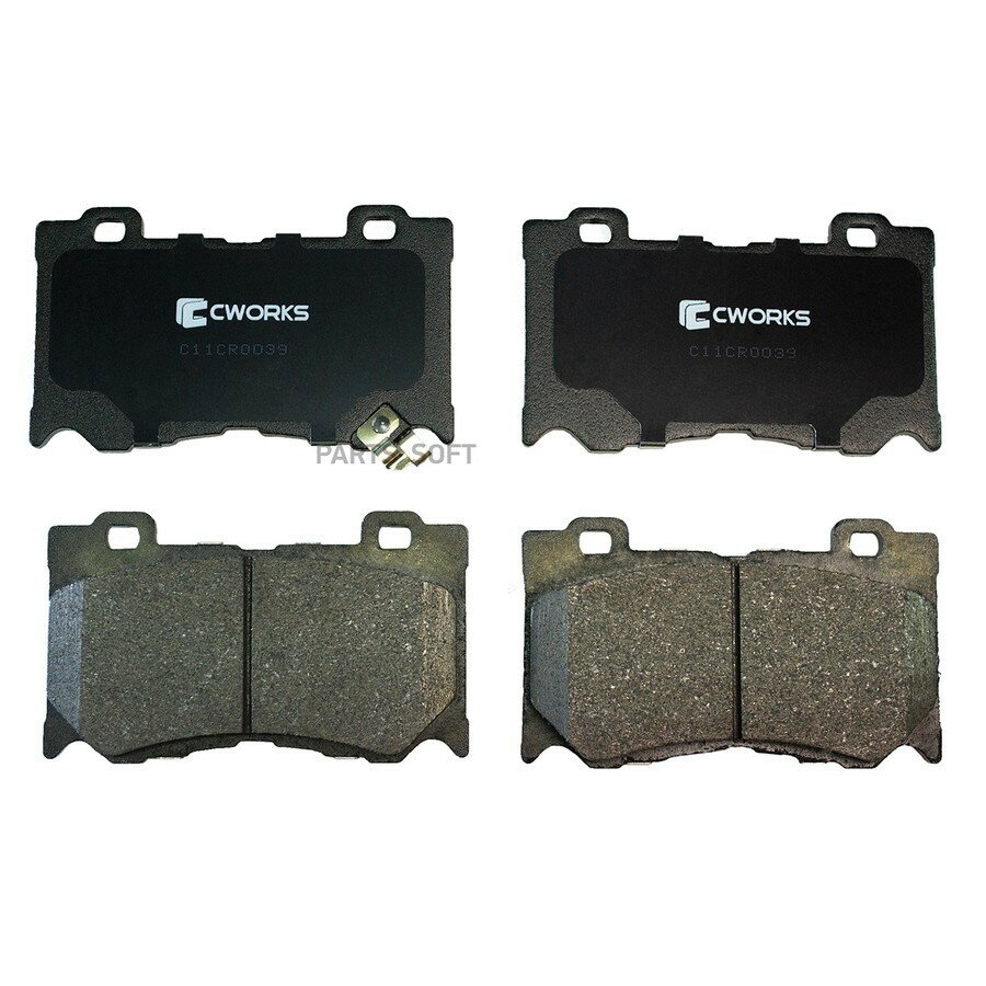 CWORKS Тормозные колодки передние, Low Metallic