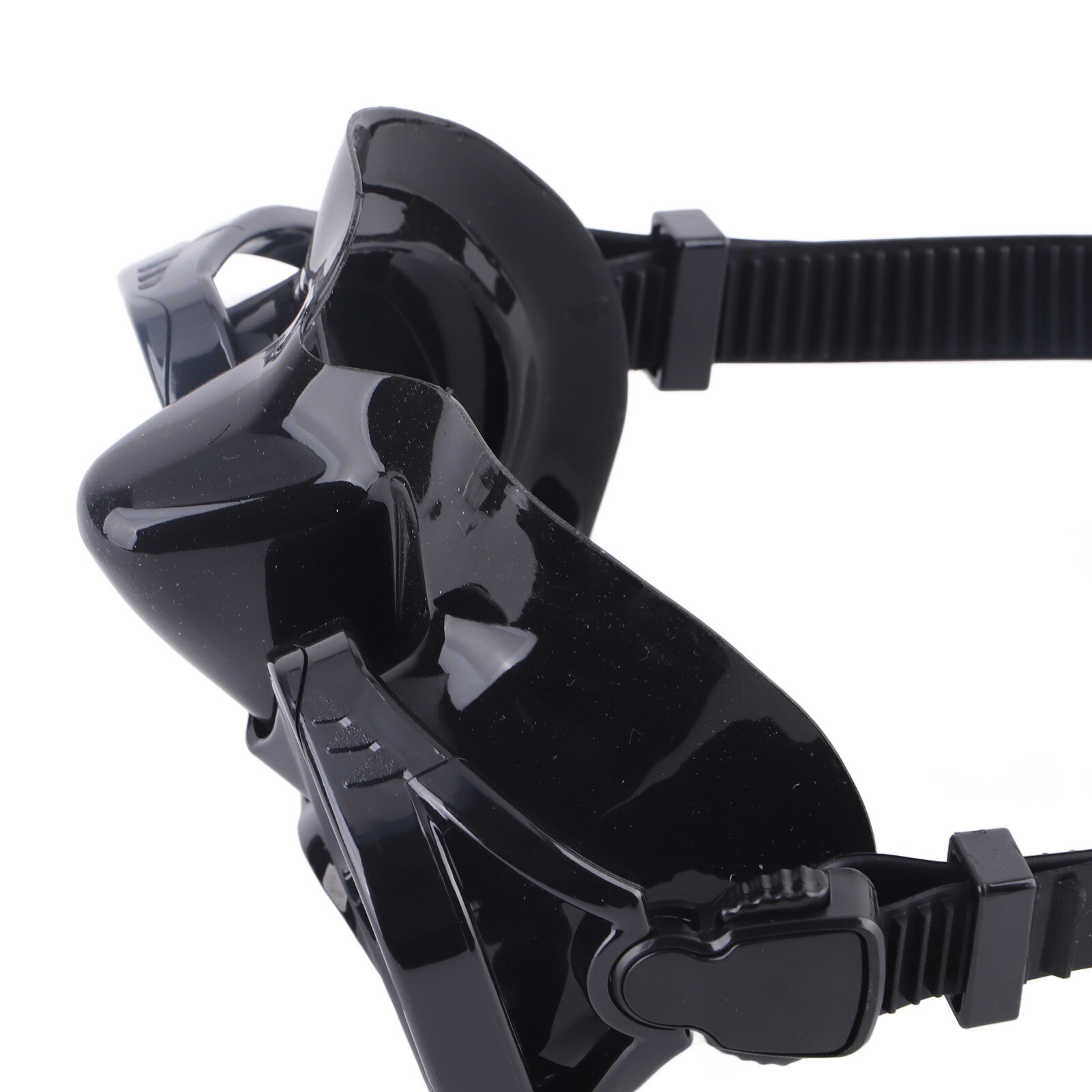 Очки для дайвинга с регулируемым ремешком, очки для плавания, крышка для носа, силиконовое снаряжение для подводного плавания для водных видов спорта, черные