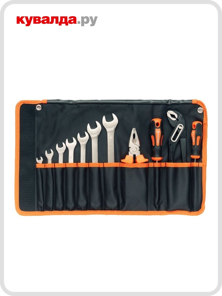 Набор инструментов MAXPILER MXT-11-SB в сумке (11 предметов, crv, сумка оксфорд)