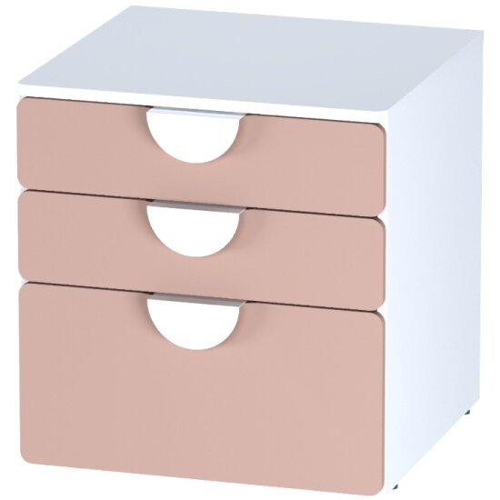 Комод Гуд Лакк S02511 пикси 3 ящика 60x57x63, мечтательный пион