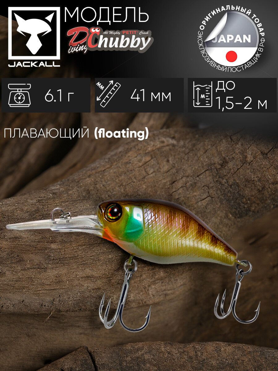 Воблер JACKALL Diving Chubby 41 цв. noike gill