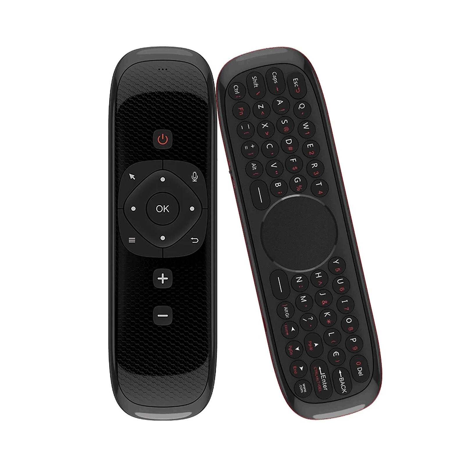 Wechip W2 2.4G Air Wireless Keyboard с Touchpad и Инфракрасным Д дистанционным Управлением для Android TV BOX, PC, Проектора, Черный, Диапазон Действия до 10 метров, 47 Клавиш, 2.4GHz RF, 300mAh, Пакет 22.7*9.5*2cm, 174g, В комплект входят: 1 Клавиатура,