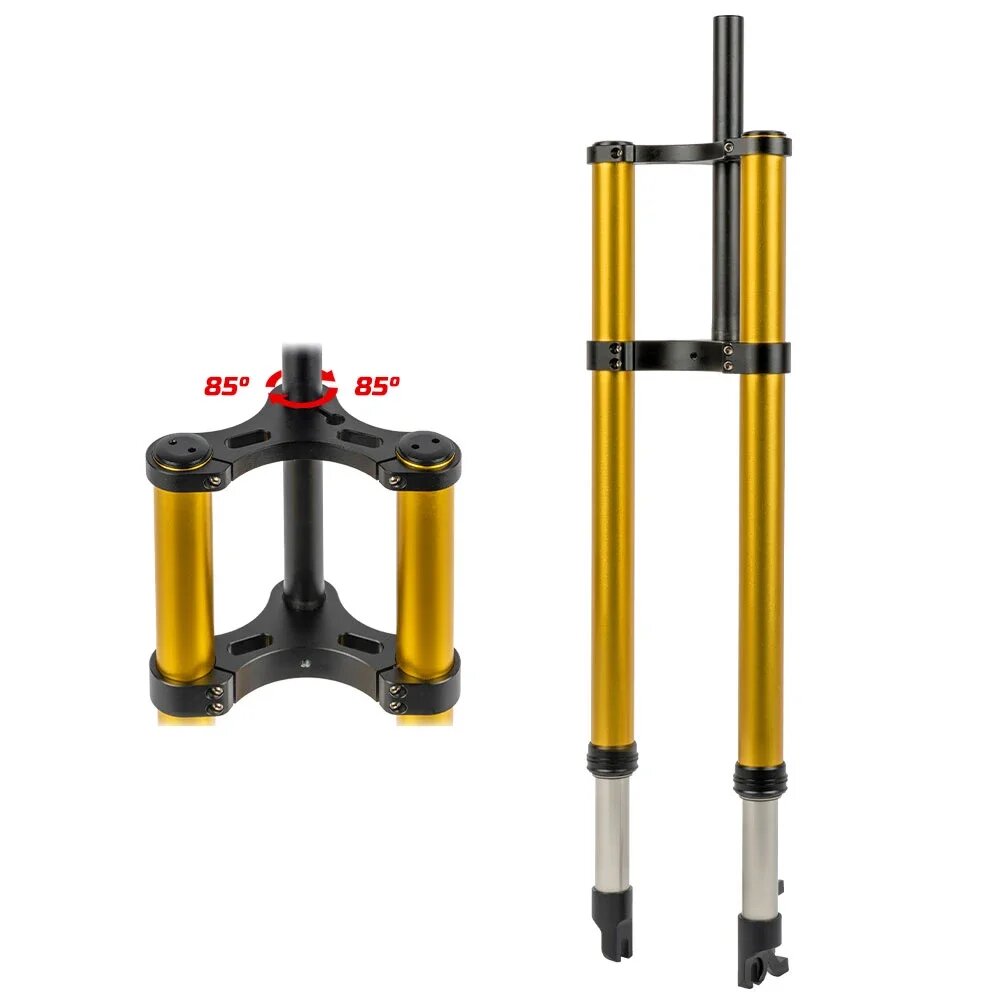 YTYIN 26-дюймовая пружинная вилка для электровелосипеда черного и золотого цвета Желтый, Center 105MM Gold