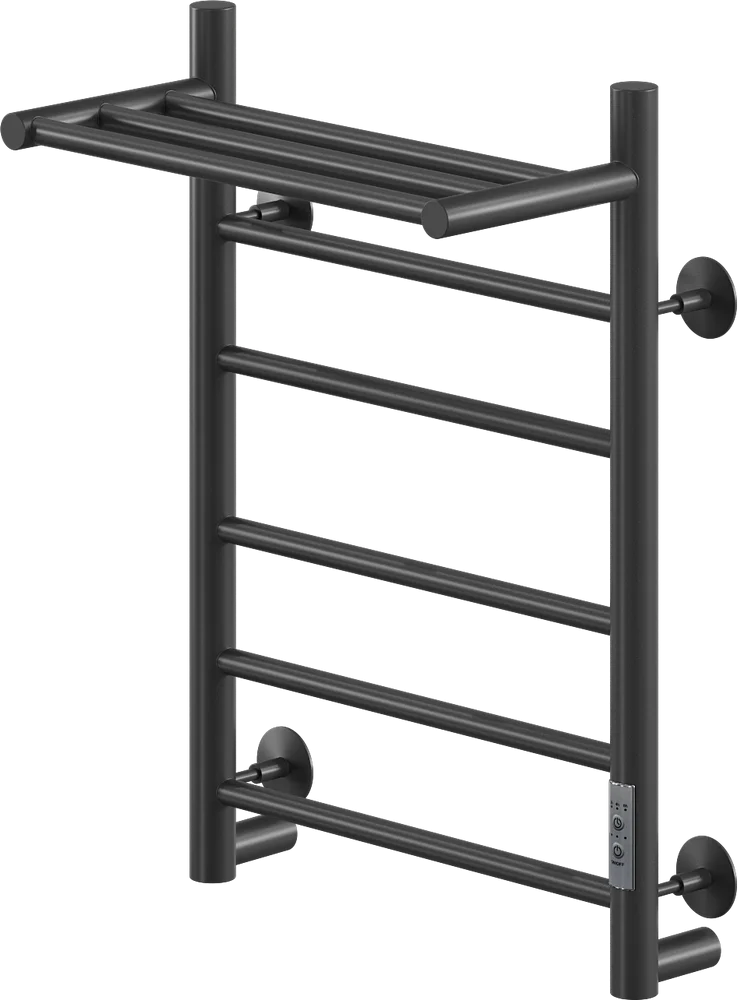 Полотенцесушитель электрический Ника Way 2 60/40, с полкой, матовый черный RAL9005 WAY-2 60/40 с/п черн U