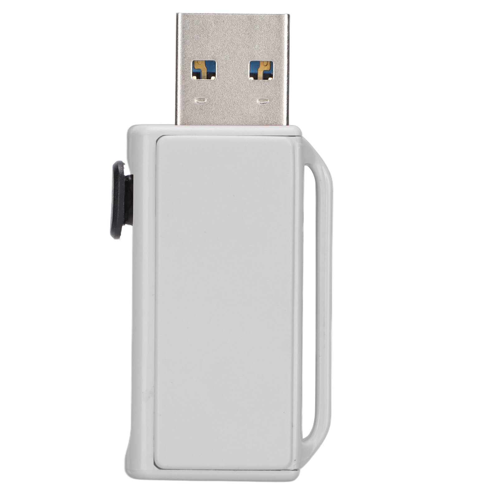 Флешка usb белая пластиковая выдвижная 64 гб для хранения данных и передачи информации на компьютер планшет автомобиль