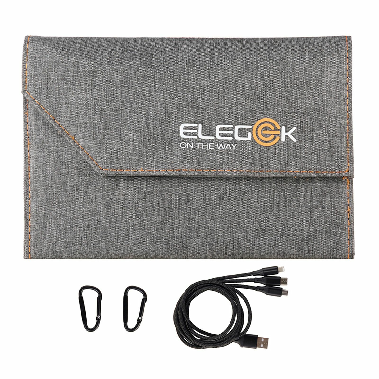 Складная солнечная панель 24W с USB/Type-C (IP65, водонепроницаемая) для гаджетов