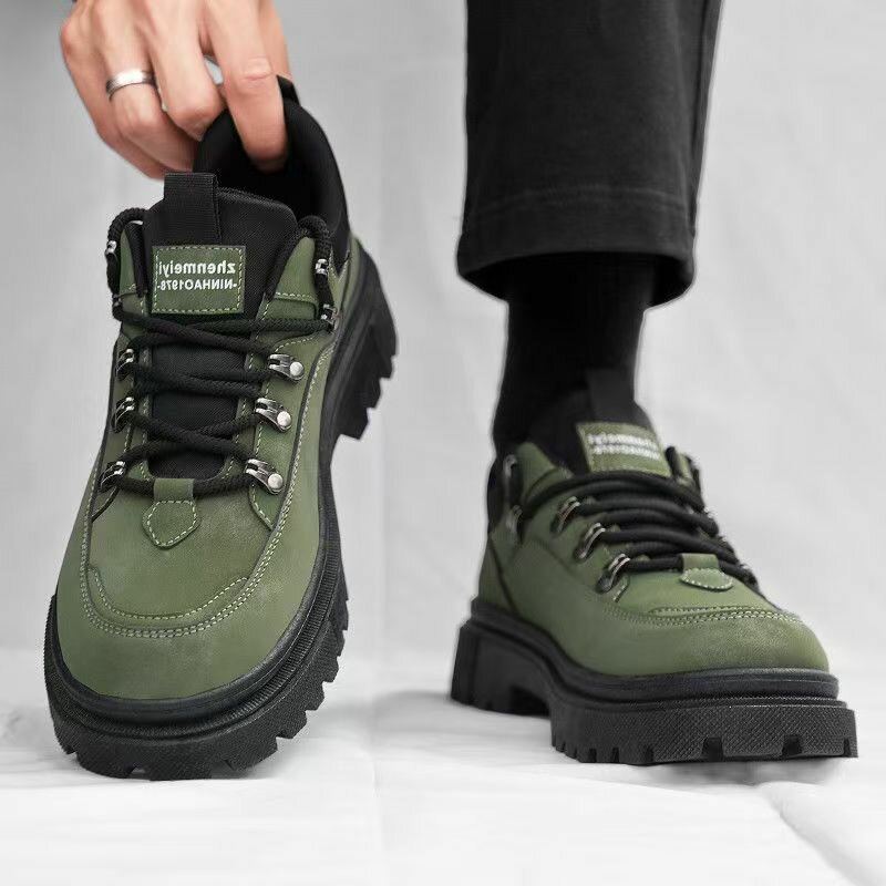 Мужская рабочая обувь Martin, осень 2025 г, чёрный цвет, британский стиль, рабочая одежда, повседневная, защитная обувь для мужчин