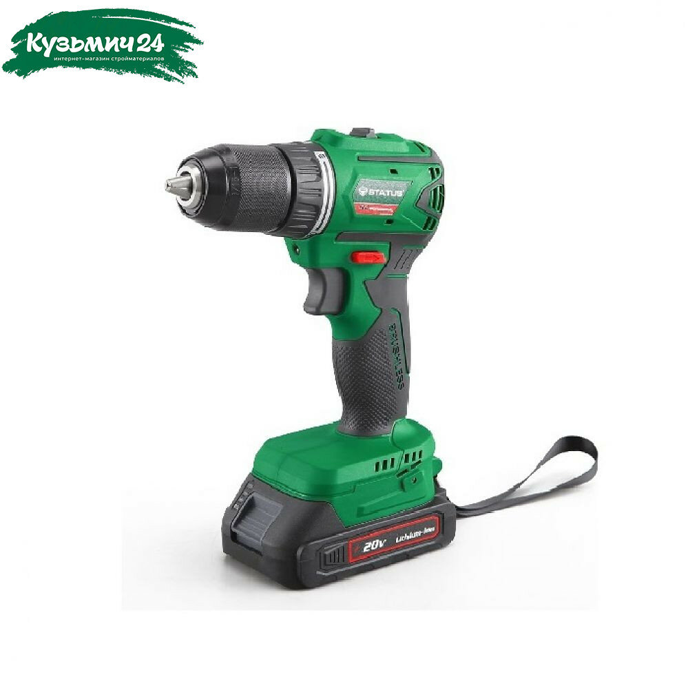 Дрель-шуруповерт аккумуляторная Status CBL 20-2 Li, бесщеточная, 50 Нм, 20 В, 2 акк. х 2Ah+з. у, 1 шт.