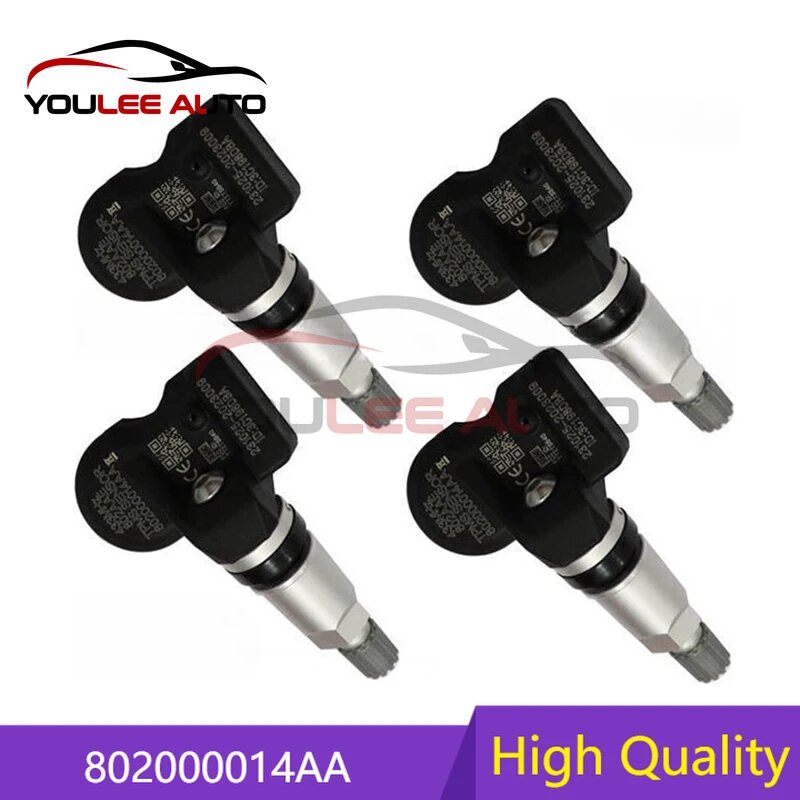 1/4 шт. 802000014AA 433 МГц TPMS датчик давления в шинах для Chery EXEED TX TXL VX Lingyun 4PCS