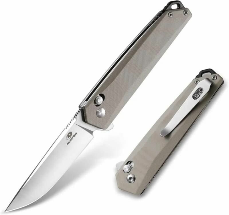MOSSY OAK Складной нож с клинком 3 5 дюйма из стали D2 рукоятка G10 для кемпинга и пешего туризма