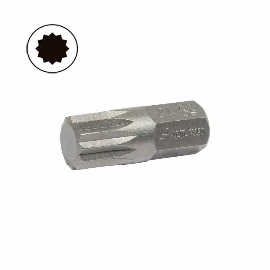 Бита SPLINE (12-ти гранная) М12 10мм короткая 30мм AIST 1323012M