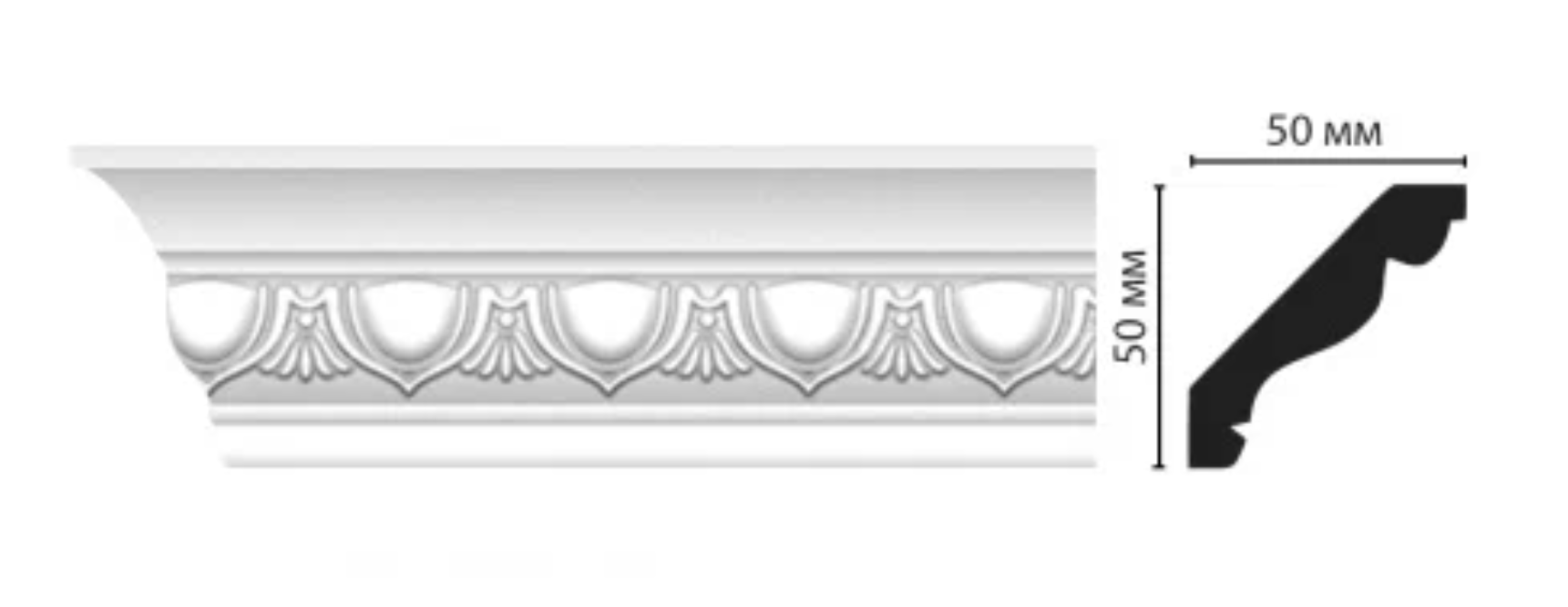 Плинтус Decomaster D155А В50хШ50хД2000 мм / Декомастер.