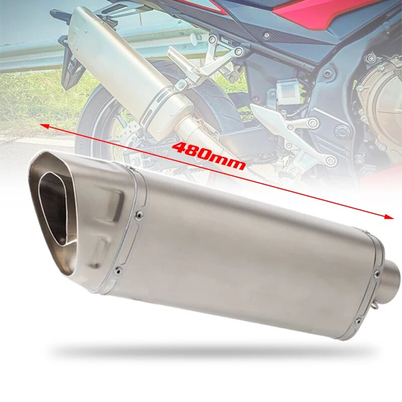 51 мм Универсальный выхлоп мотоцикла левый правый двухсторонний глушитель для Kawasaki Z900 Ninja z1000 Z400 Tmax530 S1000RR R1250GS Left AK Laser