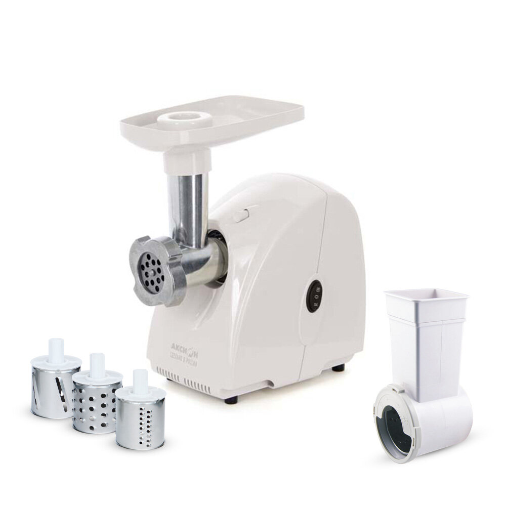 Мясорубка Аксион M 31.03, белый, электрическая, реверс, 1500 Вт