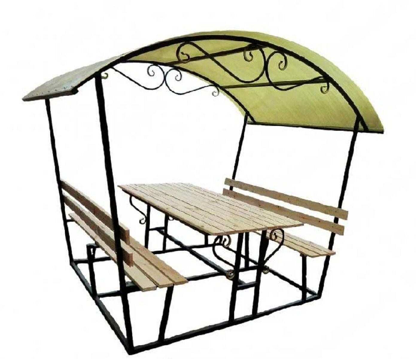 Беседка Домино для гриля и мангала, цельносварной, 190 х 250 х 235 см