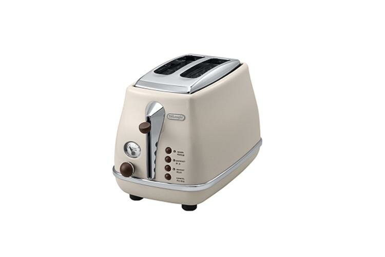 Тостеры DeLonghi кремовые, цвет: cream white, стильный дизайн, компактные размеры