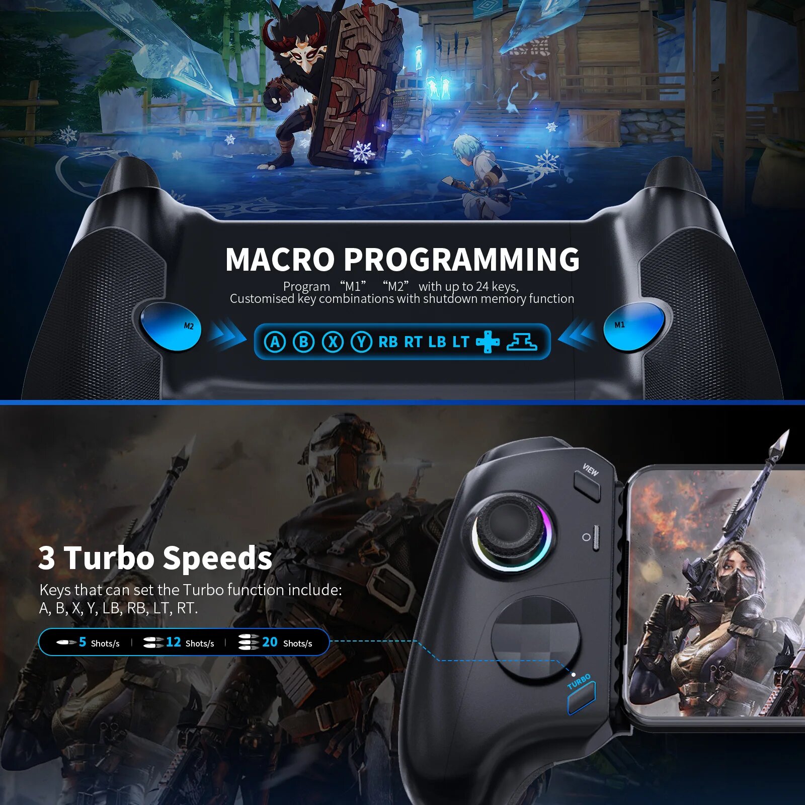 AceGamer Mobile Gaming Controller Type-C для iPhone 15 Series/Android — фото 1