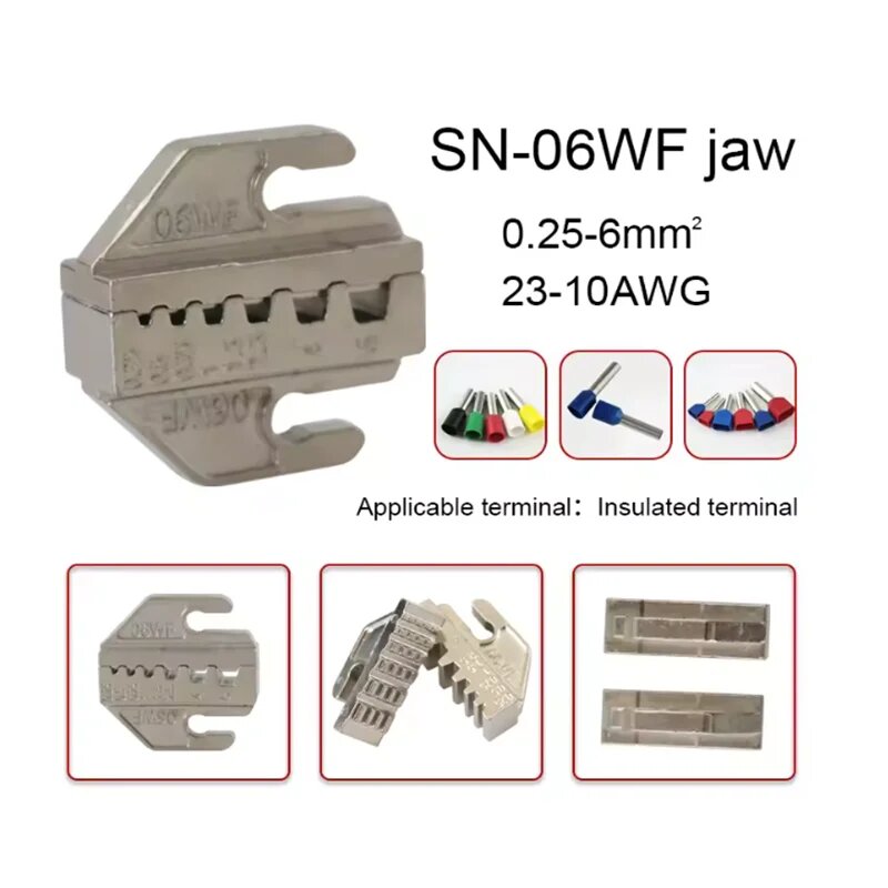 Клеммы обжимные SN-06WF jaw, 0.25-6mm², 23-10AWG