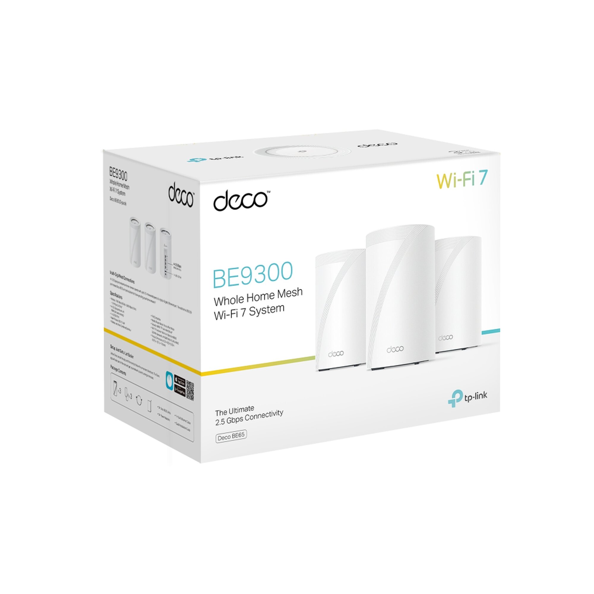 TP LINK Deco BE65 BE9300 Mesh-система WiFi 7 (3-pack) 9214 Мбит/с трёхдиапазонный Wi-Fi