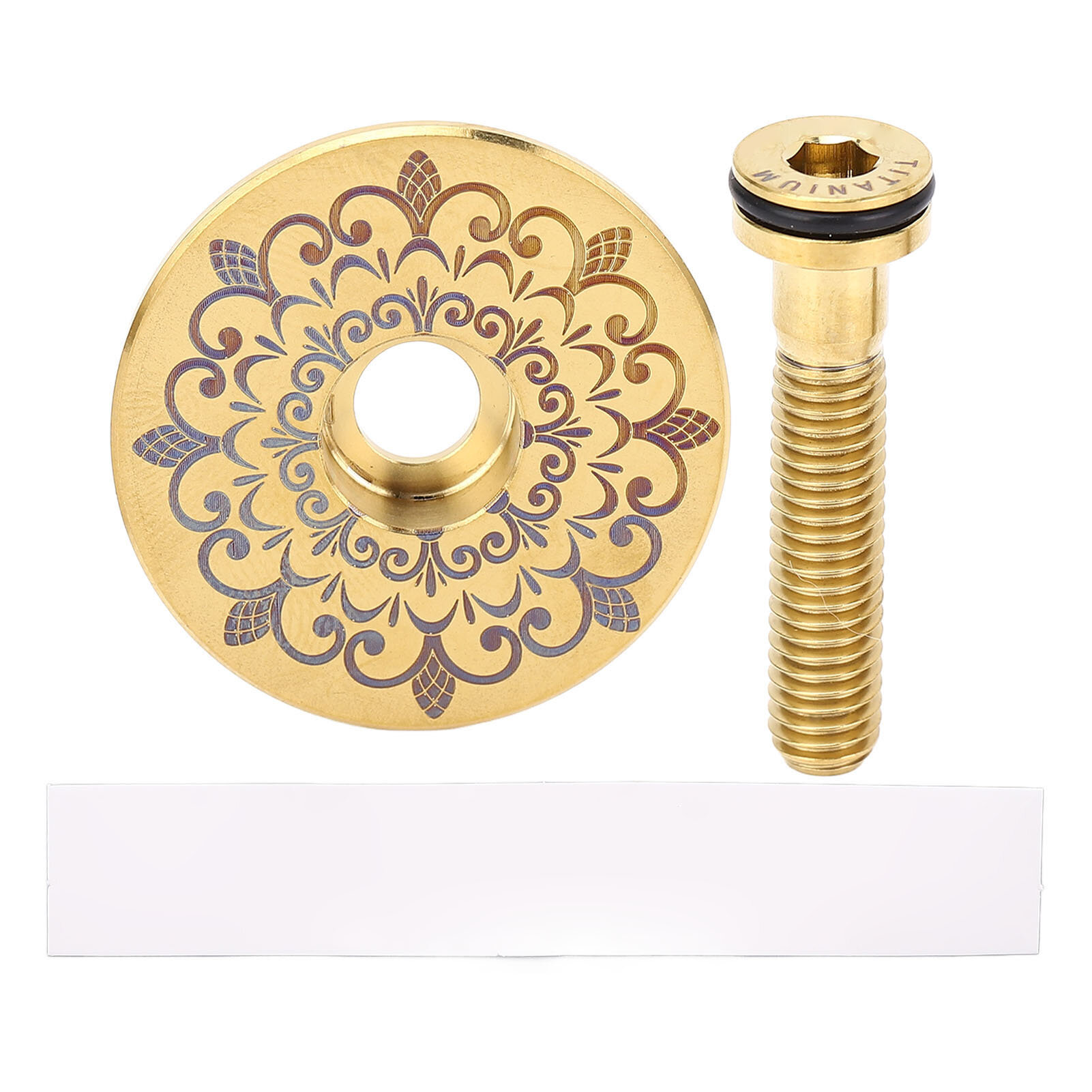 Крышка рулевой колонки для велосипеда, сплав 28,6 мм, верхняя крышка штока передней вилки для горного шоссейного велосипеда, узор Totem, золото